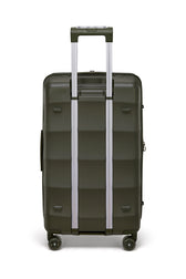 Checked Trunk Luggage with Cup Holder and USB Charger, Large Capacity ...