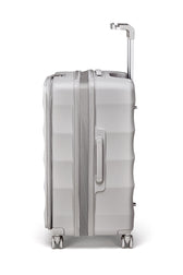 Checked Trunk Luggage with Cup Holder and USB Charger, Large Capacity ...